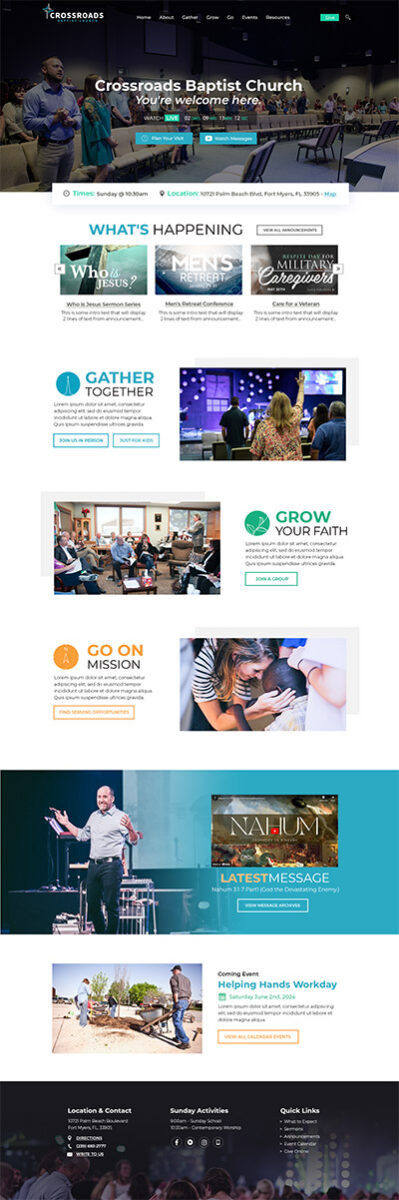 Portfolio - Beautiful Custom Church Websites Design | Live Video Streaming