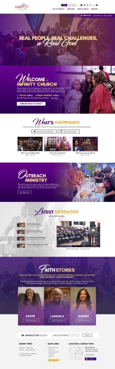 Portfolio - Beautiful Custom Church Websites Design | Live Video Streaming
